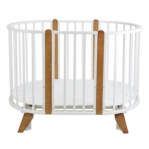 Детская кровать Malika Skandy - белая, ножки бук - купить с доставкой по выгодным ценам в ...