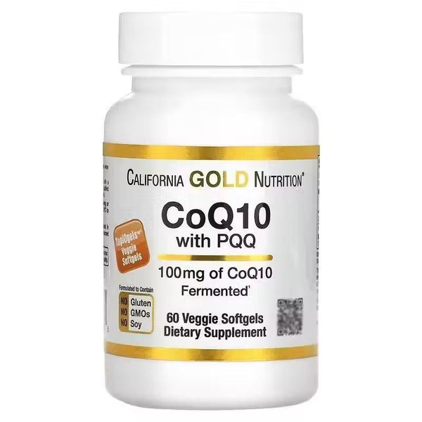 Коэнзим Q10 100 мг + PQQ (витамин B14) 10 мг, 60 капсул CoQ10 (убихинон ...