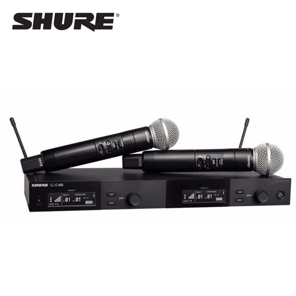 Двухканальный беспроводной ручной микрофон SHURE SLXD24D/SM58 - купить ...