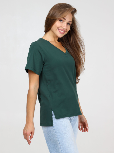 Футболка IS TEKS, размер 58, цвет синий петроль, 95%хлопок; 5% лайкра ...