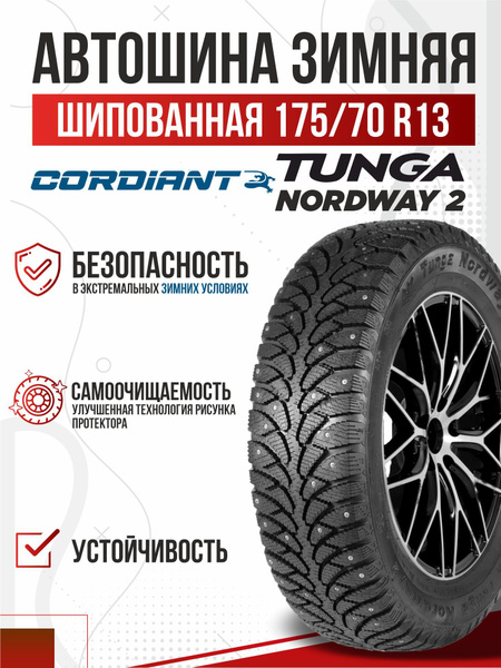 Шины для легковых автомобилей Tunga 175/70 13 Зима Шипованные - купить ...