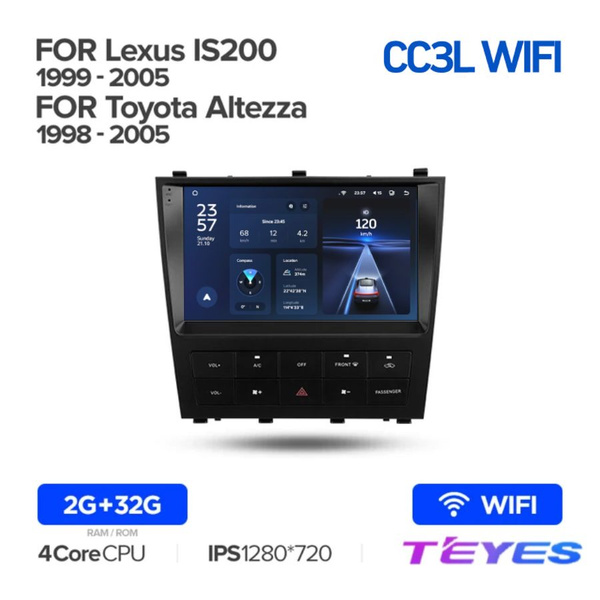 Магнитола Teyes CC3L Wi-Fi 2/32GB для Lexus IS200 XE10 1999-2005 For ...