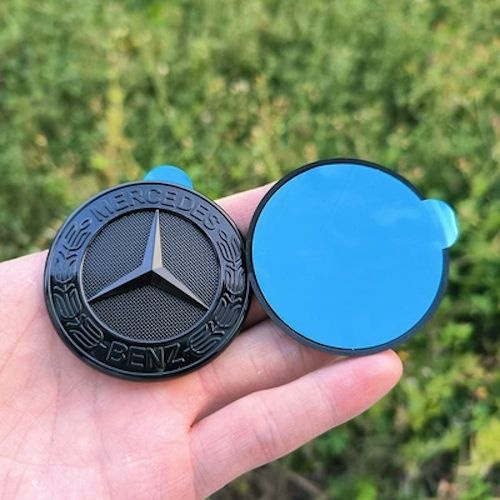 Эмблема Mercedes-Benz Мерседес 56 / 57 мм черная матовая купить c ...