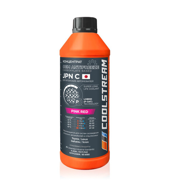 Антифриз Coolstream JPN_красный, Готовый раствор купить по выгодной цене в интернет-магазине ...