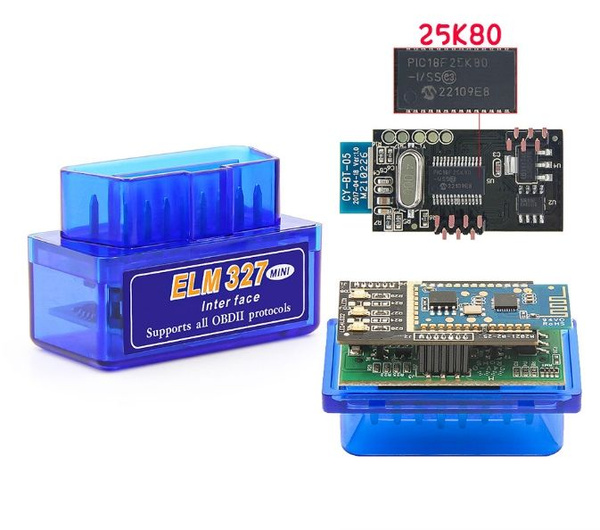ELM327 Bluetooth V1.5 2PCB PIC18F25K80 OBD2 считыватель кодов ELM 327 OBDII диагностический ...