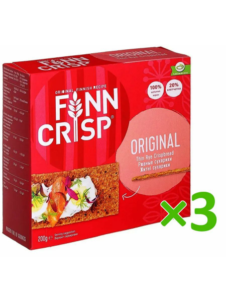 Хлебцы Finn Crisp Original 3 шт. х 200 гр. - купить с доставкой по ...