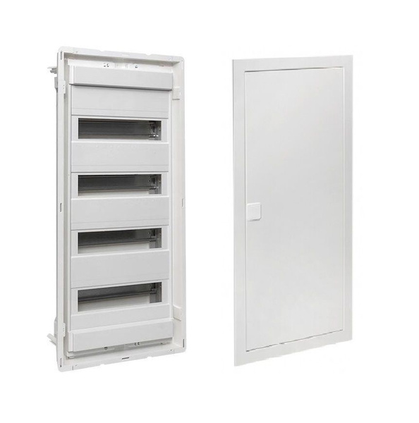 Щит силовой встраиваемый "Nova" (с DIN-рейками) 48 модулей IP40 EKF с пластиковой дверью купить ...