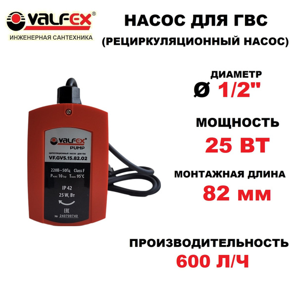 Циркуляционный насос Valfex VCP/ALPHA, 220 л/мин - купить по выгодной цене в интернет-магазине ...