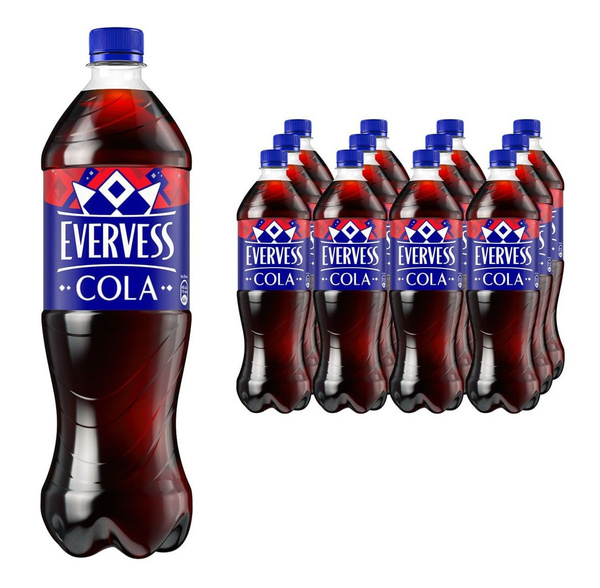 Напиток Evervess Cola газированный, 1л x 12 шт купить на OZON по низкой ...
