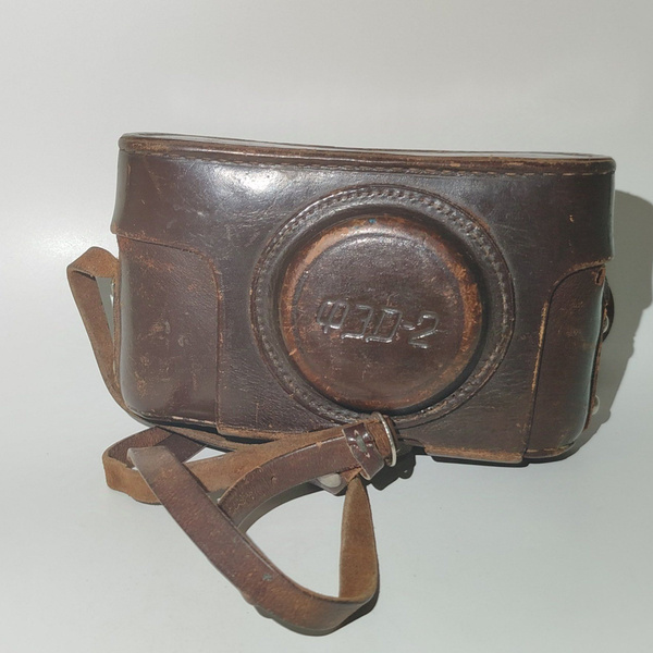 Фотоаппарат винтажный ФЭД-2 в оригинальном кофре Первый выпуск, металл, стекло, кожа ...