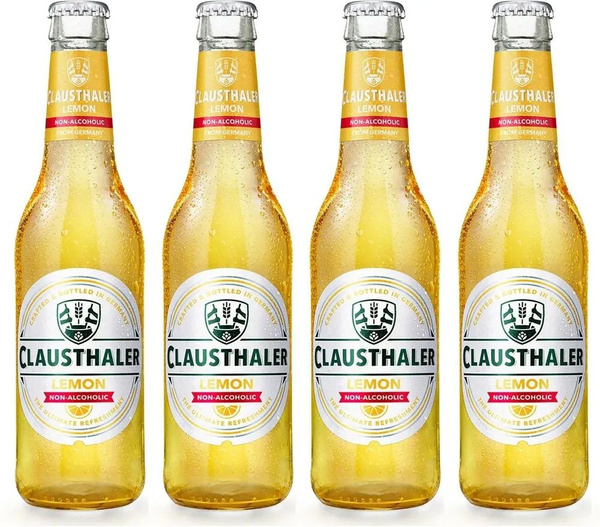 Пиво Clausthaler (Клаусталер) Lemon, светлое, безалкогольное, 4 шт по 0 ...