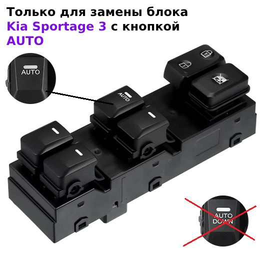 Блок кнопок управления стеклоподъемниками водительский для Kia Sportage ...