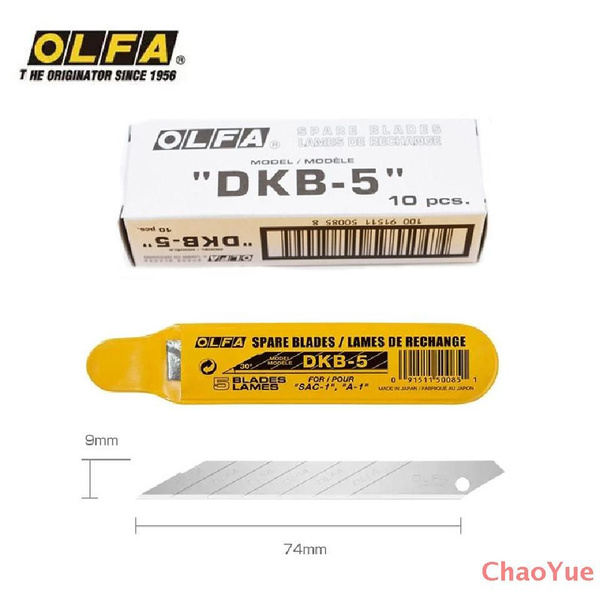 50 шт., японский оригинальный OLFA DKB-5, маленькое универсальное лезвие 9 мм, острый угол 30 ...
