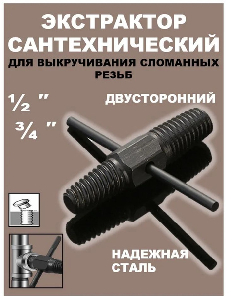 Экстрактор сантехнический для выкручивания сломанных резьб - купить с ...