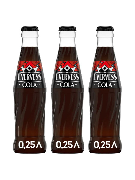 Газированный напиток Evervess Cola, 3 шт x 250 мл купить на OZON по ...