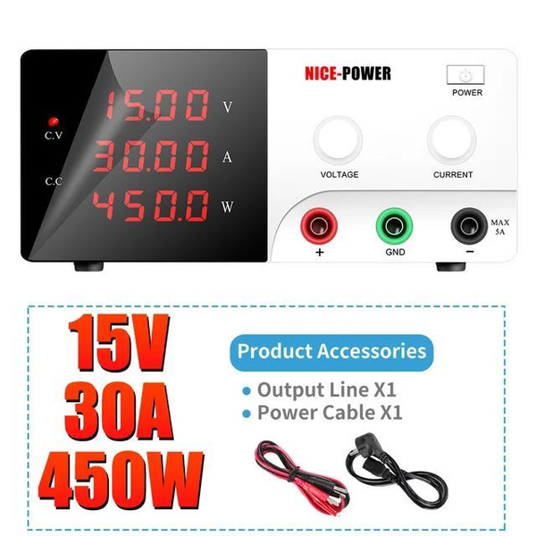 Лабораторный источник питания постоянного тока Nice power 15 В 30 A 450 Вт высокой мощности с ...