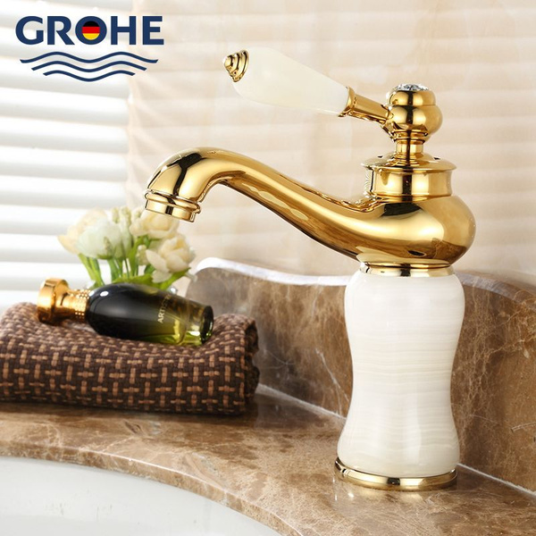 GROHE смеситель для горячей и холодной воды, золотой европейский ...