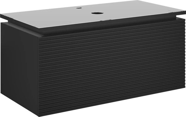 Тумба под раковину со столешницей STWORKI Рандерс 100, антрацит, подвесная, с подсветкой купить ...