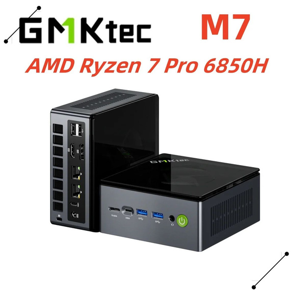 GMKtec Мини-ПК M7 (AMD Ryzen 7 PRO 6850H, RAM 16 ГБ, SSD 500 ГБ, AMD ...
