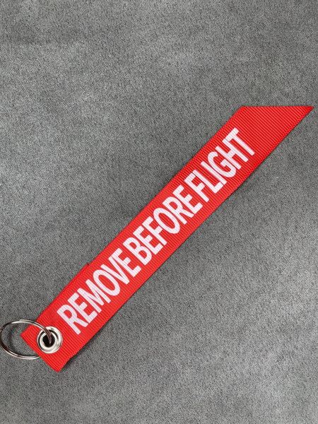 Лента Брелок REMOVE BEFORE FLIGHT / багажная бирка / Изъять перед ...