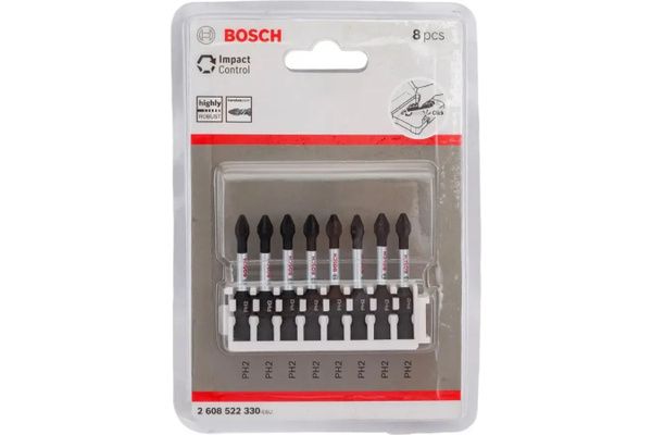 Ударные биты Bosch Impact Control (PH2, 8 шт., 50 мм) купить на OZON по ...