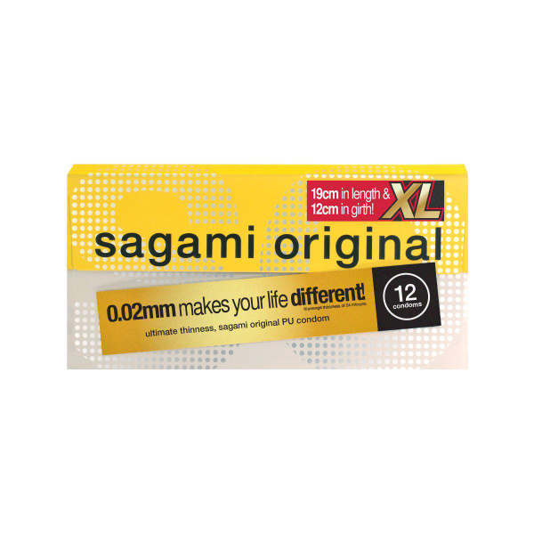 Sagami Original 0.02 XL-Size - 12 шт Полиуретановые презервативы 0.02 ...