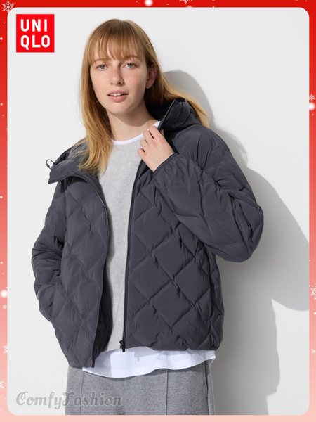 Куртка Женский Uniqlo темно-серый, размер 42 На любой сезон купить c доставкой на OZON по низкой ...