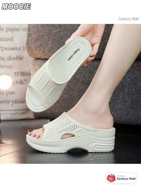 Сабо Женский MOOCIE Искусственная кожа, размер 35 Маломерит, Толстая подошва Танкетка купить c ...