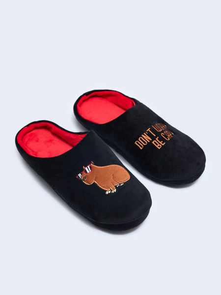 Тапочки Мужской Zolla, размер 42 черный Демисезон купить c доставкой на OZON по низкой цене ...