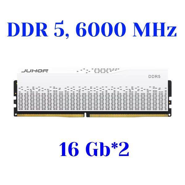 Модуль оперативной памяти JUHOR 16 ГБ DDR5 PC25600 6000 MHz CL 40 (DDR5-6000) купить c доставкой ...
