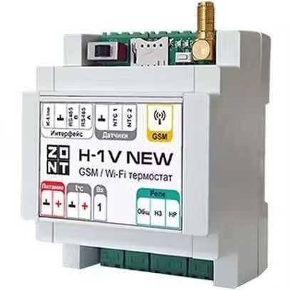 Характеристики Терморегулятор беспроводной Zont H-1V NEW GSM/Wi-Fi подробное описание товара ...