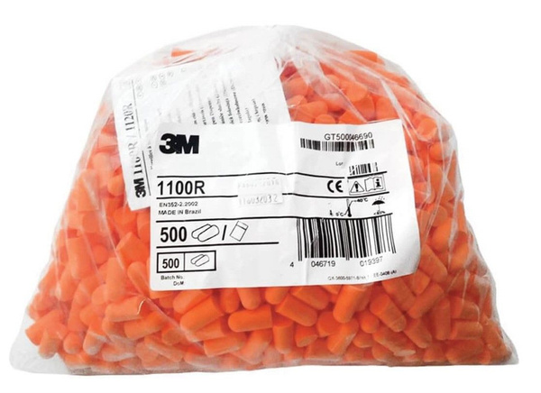 Беруши ( вкладыши ) для сна 3M 1100 ( SNR - 37 дБ ) без шнурка, 500 пар в пакете для пополнения ...