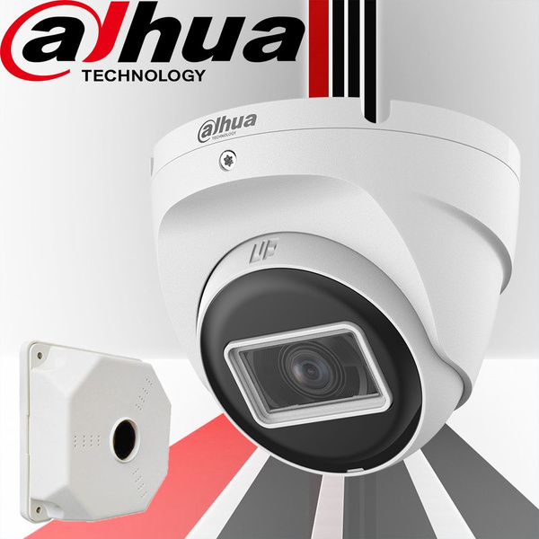 Уличная купольная HDCVI-видеокамера Dahua 5Мп DH-HAC-T2A51P-U-0280B-S2 + монтажная коробка ...