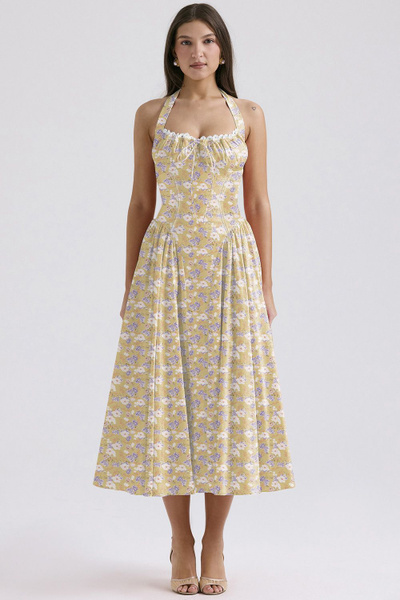 Платье Женский Cher-Neva желто-зеленый светлый, аметистовый Вечерний/праздничный Политекс ...