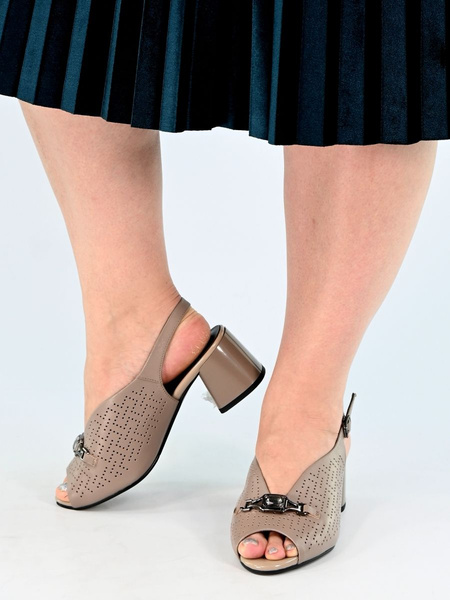 Босоножки Женский Ascalini Стандартный средний (до 9 см) Натуральная кожа, размер 38 9 Лето ...