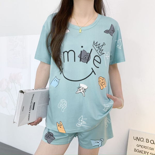 Пижама Женский SAIMEIQI Вискоза, размер 44 Однотонный бело-синий, бледно-голубой Россия Средняя ...