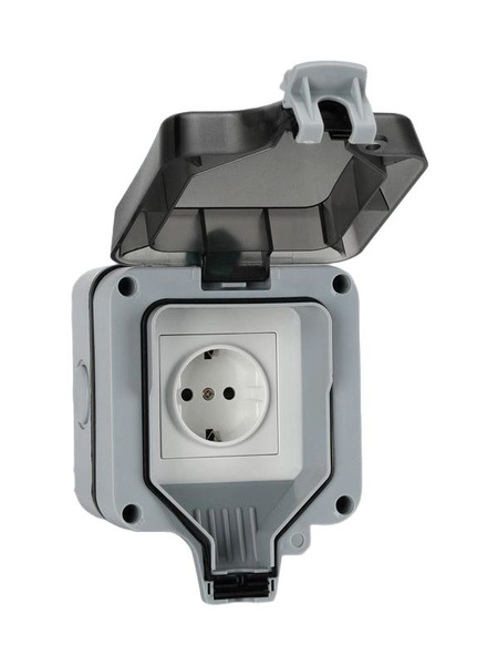 Розетка уличная Ip66 влагозащищенная садовая влагозащитная наружная с крышкой электророзетка