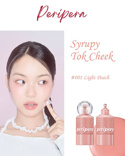 PERIPERA Syrupy Tok Cheek Жидкие румяна ,9 г - #01 Light Peach купить ...