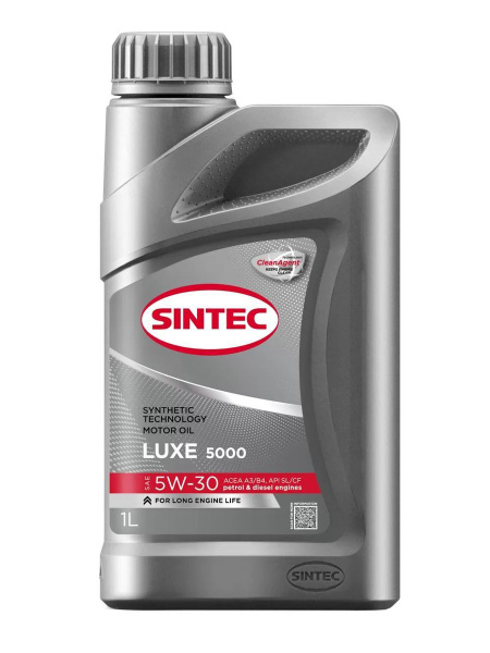 Масло моторное SINTEC Luxe 5000 10W-40 A3/B4 SL/CF 10W-40 Полусинтетическое 1 л 600231 купить c ...