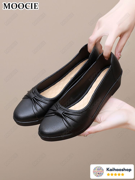 Босоножки Женский MOOCIE Танкетка Искусственная кожа, размер 37 Толстая подошва Лето Без ...