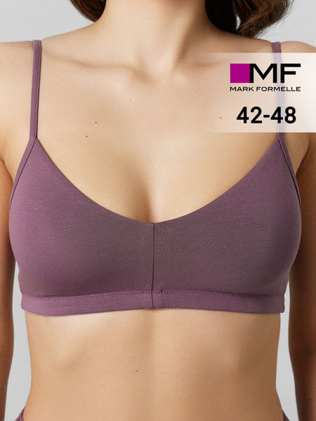 Топ-бюстье Женский Mark Formelle бюстье, размер 48 фиолетовый Кулирная гладь Повседневный ...