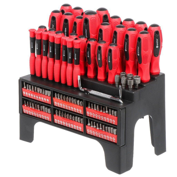 Bartex Набор отверток магнитных 100 предметов в органайзере купить на OZON по низкой цене ...