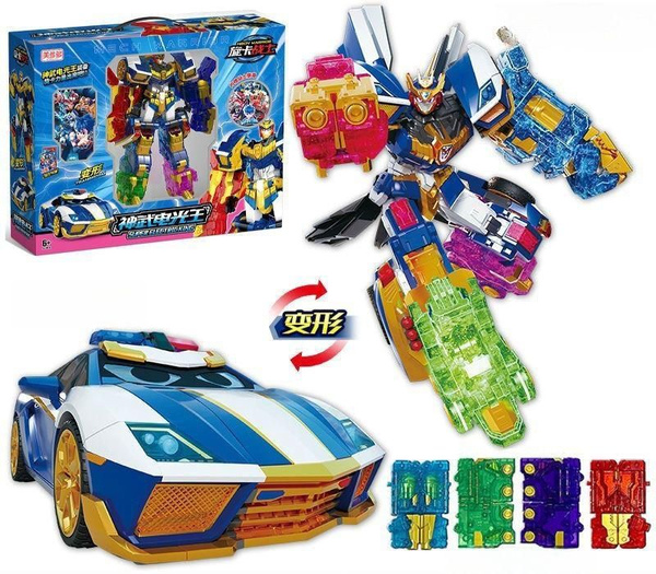 Метал Кард Бот.Super Police Car Chariot трансформер 20 см. METALCARDBOT ...