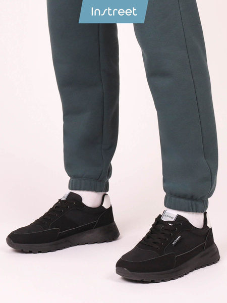 Кроссовки Мужской Instreet Искусственная кожа, размер 42 5 На любой сезон Шнурки Без каблука ...