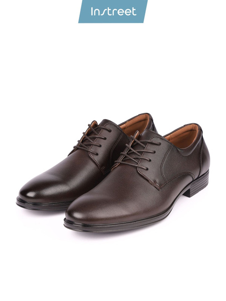 Ботинки Мужской Instreet коричневый, размер 40 дерби На любой сезон 6 Шнурки Толстый каблук ...