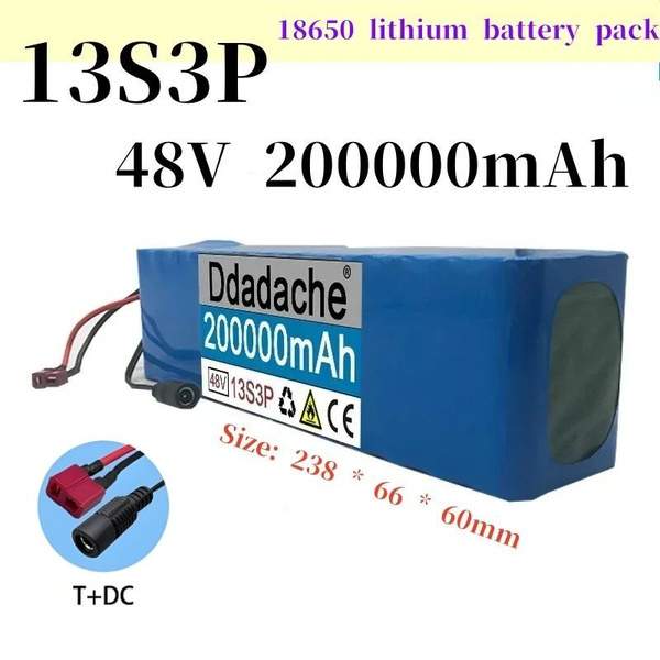 Новый литий - ионный аккумулятор 48V 200000 Mah 13S3P T + DC 200 Ah доступен для 48V ...