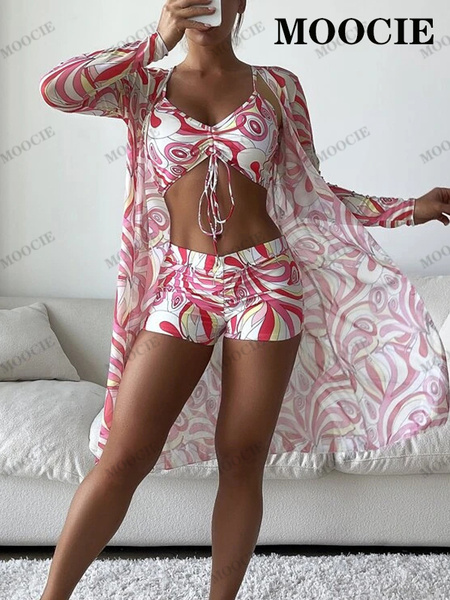 Купальник раздельный Женский MOOCIE пыльная роза, размер 44 SUP-серфинг, Аквафитнес Китай Погоны ...