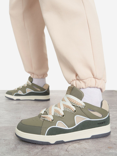 Кеды Женский Termit Полиэстер, Искусственная кожа Скейтбординг, размер 38 Демисезон Шнурки ...