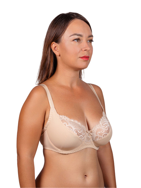 Бюстгальтер Женский Milavitsa классическая чашка, размер 90D бежевый Трикотаж Повседневный Китай ...