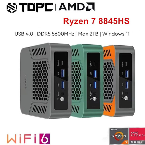Мини-ПК TOPC (AMD Ryzen 7 8845HS, RAM 32 ГБ, SSD 1024 ГБ, AMD Radeon ...